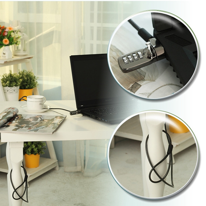 Security Anti-Theft Combination Laptop Notebook Cable Lock 4 Digit ...