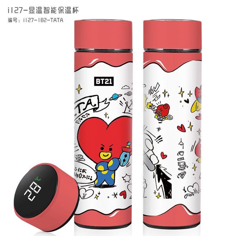 K-POP BTS BT21 Stainless Steel Bottle Intelligent Temperature ...