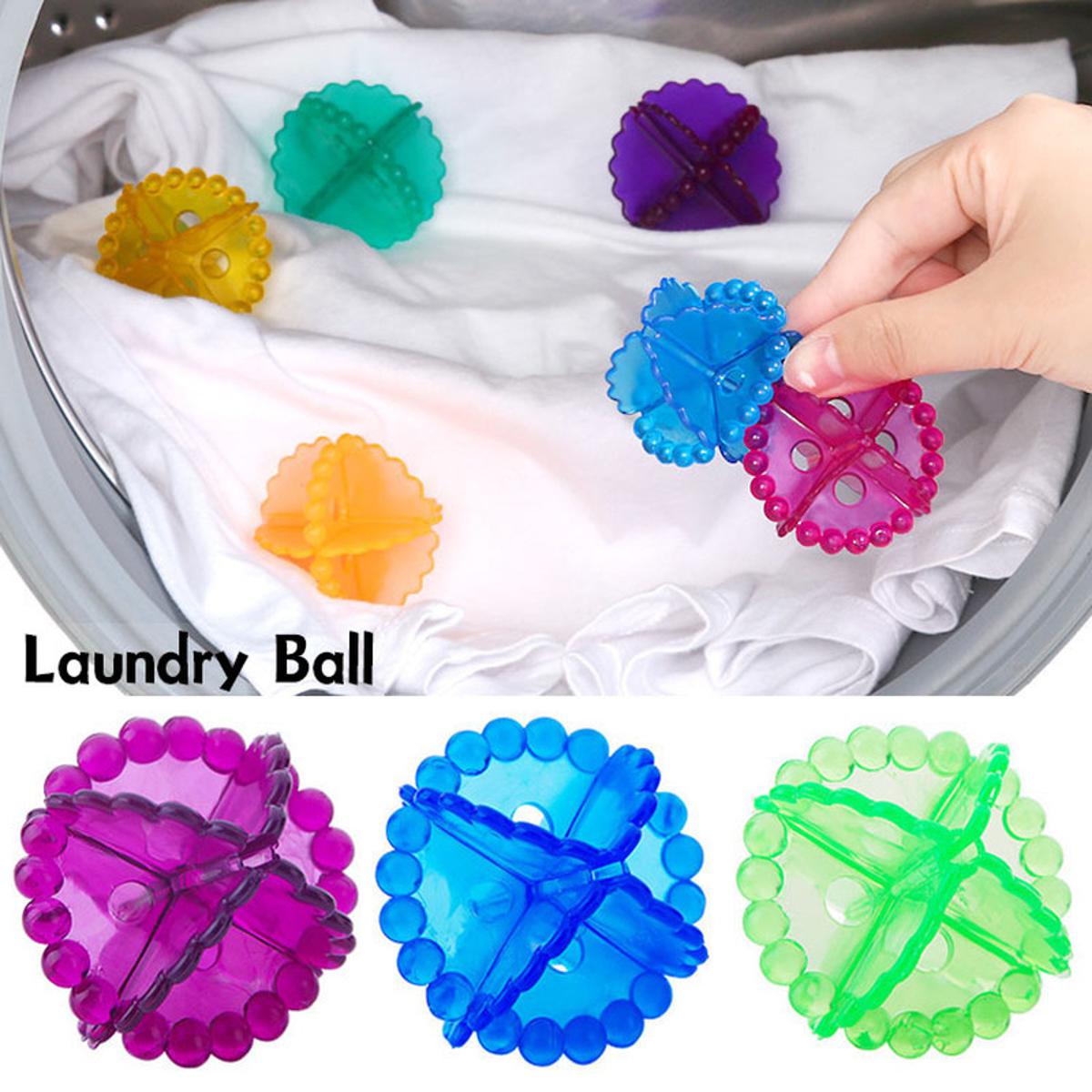 5.5cm Laundry Ball Multicolor Washing Machine Ball Laundry Dryer Fabric ...