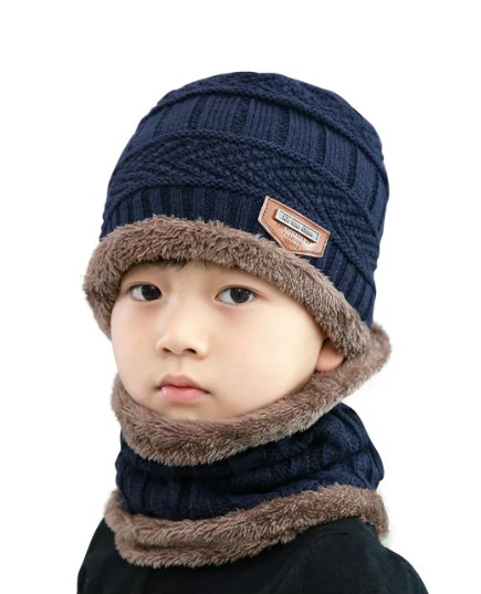EMPOISON Kids Warm Winter Beanie Hat & Scarf Set for Boys Girls ...
