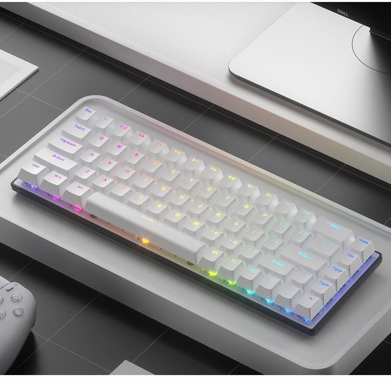 68 Keys Mechanical Keyboard FV-Q68 Wired Gaming Gaming RGB Illuminated ...
