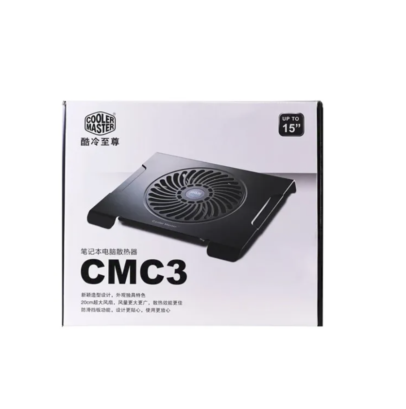 Cooler Master CMC3 laptop cooler, single fan, 1USB port, compatible ...