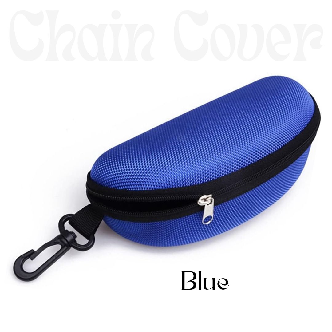 Fashion chain cover Portable Zipper Eye Sunglasses Glasses Box Case ...