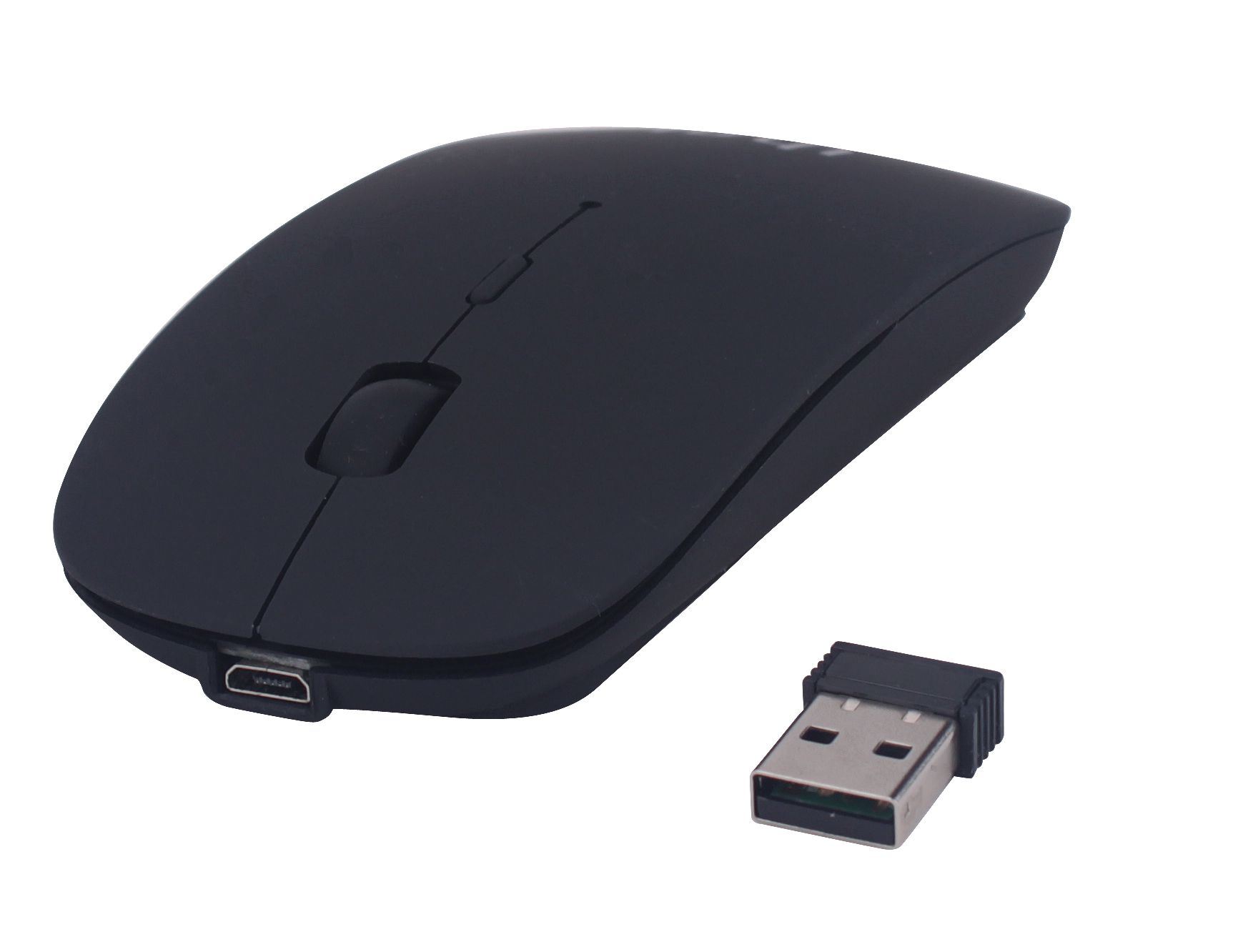 Super Slim Rechargeable Wireless Mouse, 600 mAh Battery Built-in ...