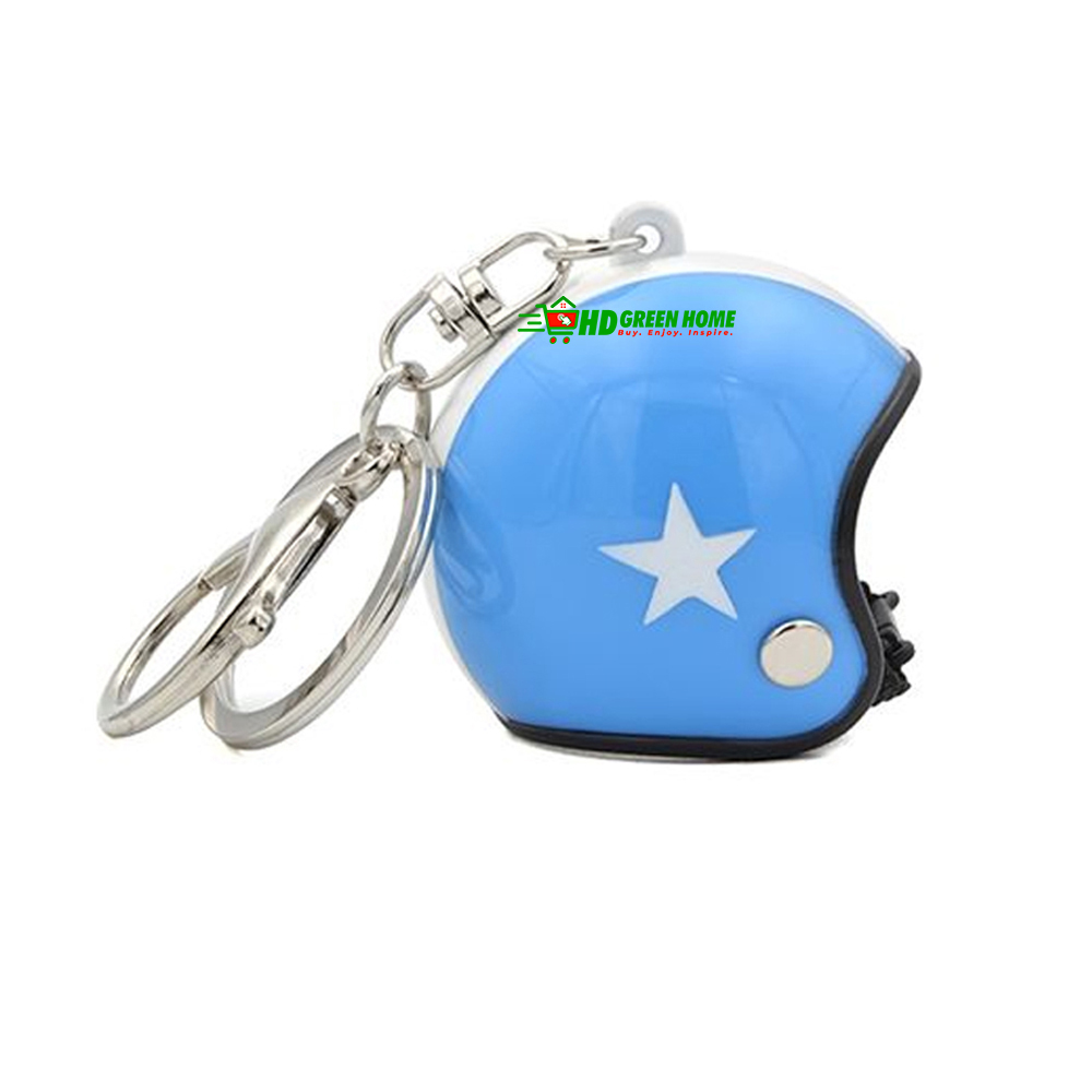 PVC Motorcycle Helmet Keyring Motorbike Safety Helmet Model Keychain Key Ring Key Holder (Blue ...