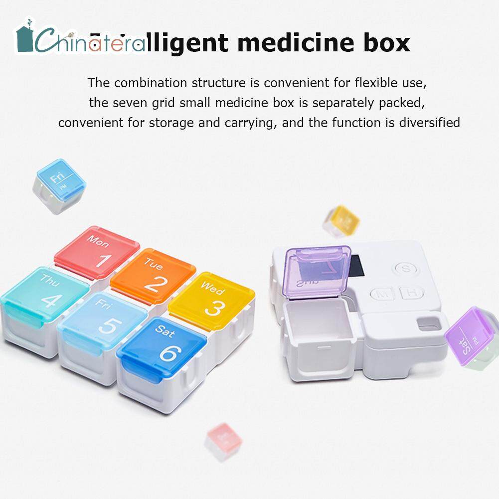 Smart 7-Day Pill Organizer Electronic Timing Reminder Medicine Storage ...