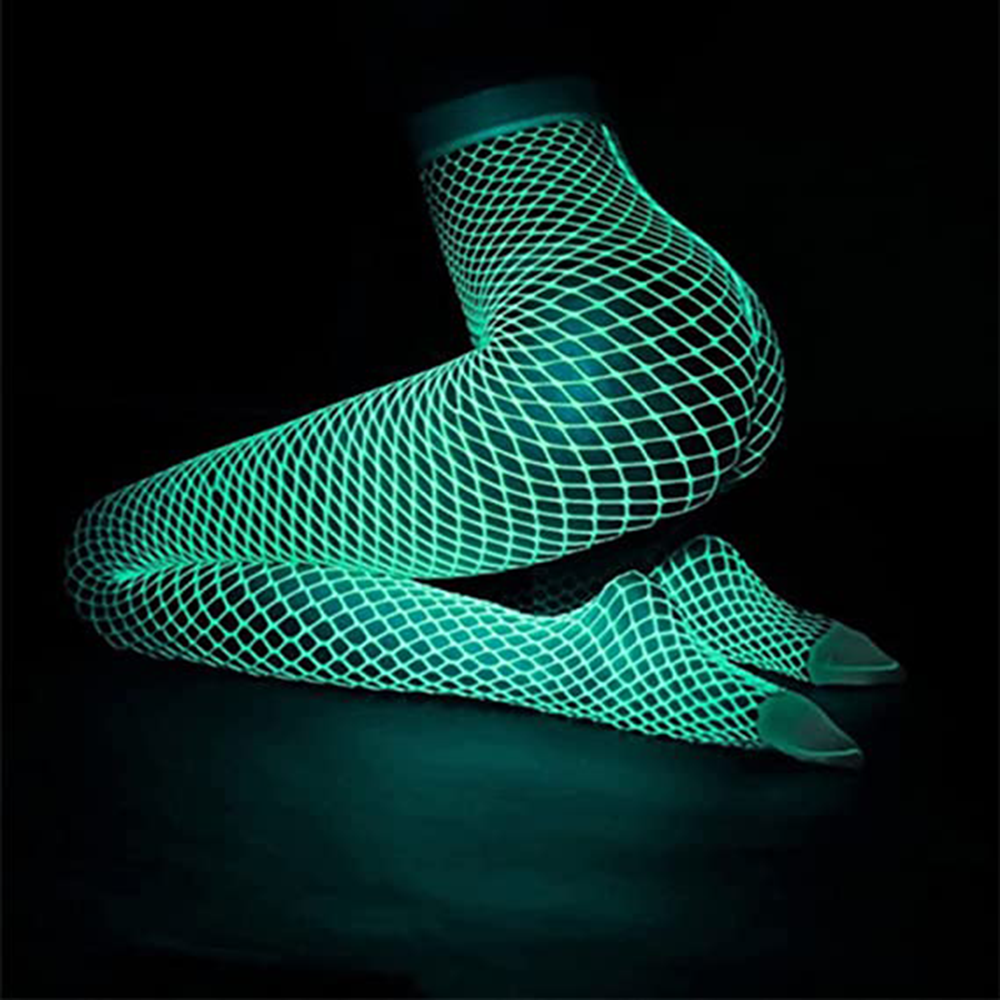 Leggings Tights Glow In The Dark Perspective High Waist One-pieces Mesh ...