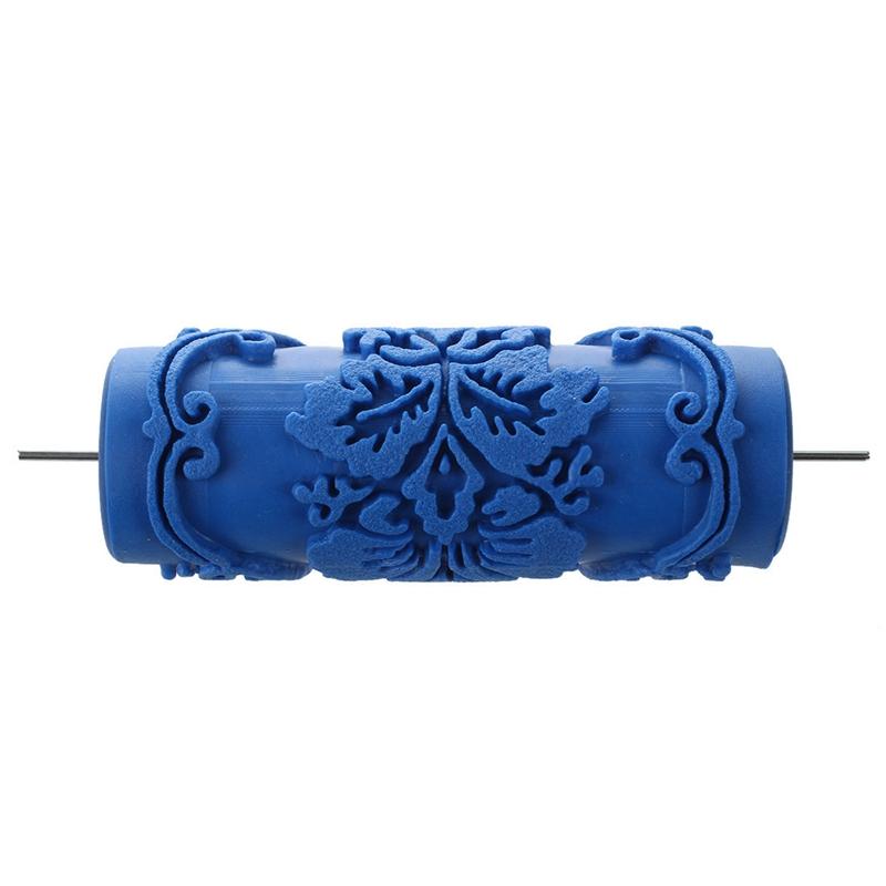Paint Roller with decorative motifs for Machine Designs flowers / blue ...