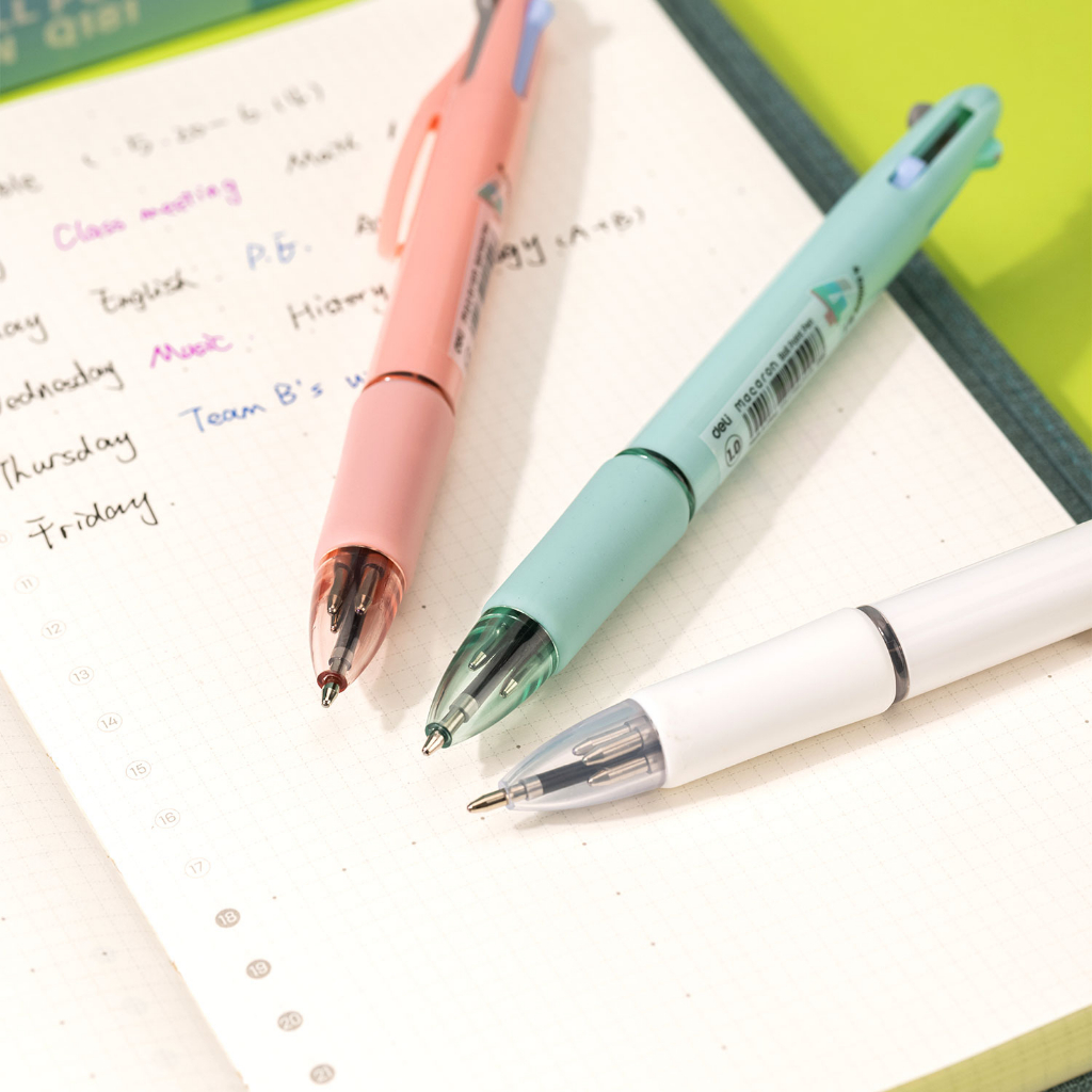 Deli Macaron EQ181 Four Colors 1.0mm Ball Point Pen - 1pcs/12pcs | Daraz.com.bd