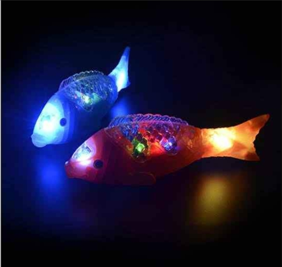 Electro Moving Fish Toys With 3D Light & Music Projections Fish ...