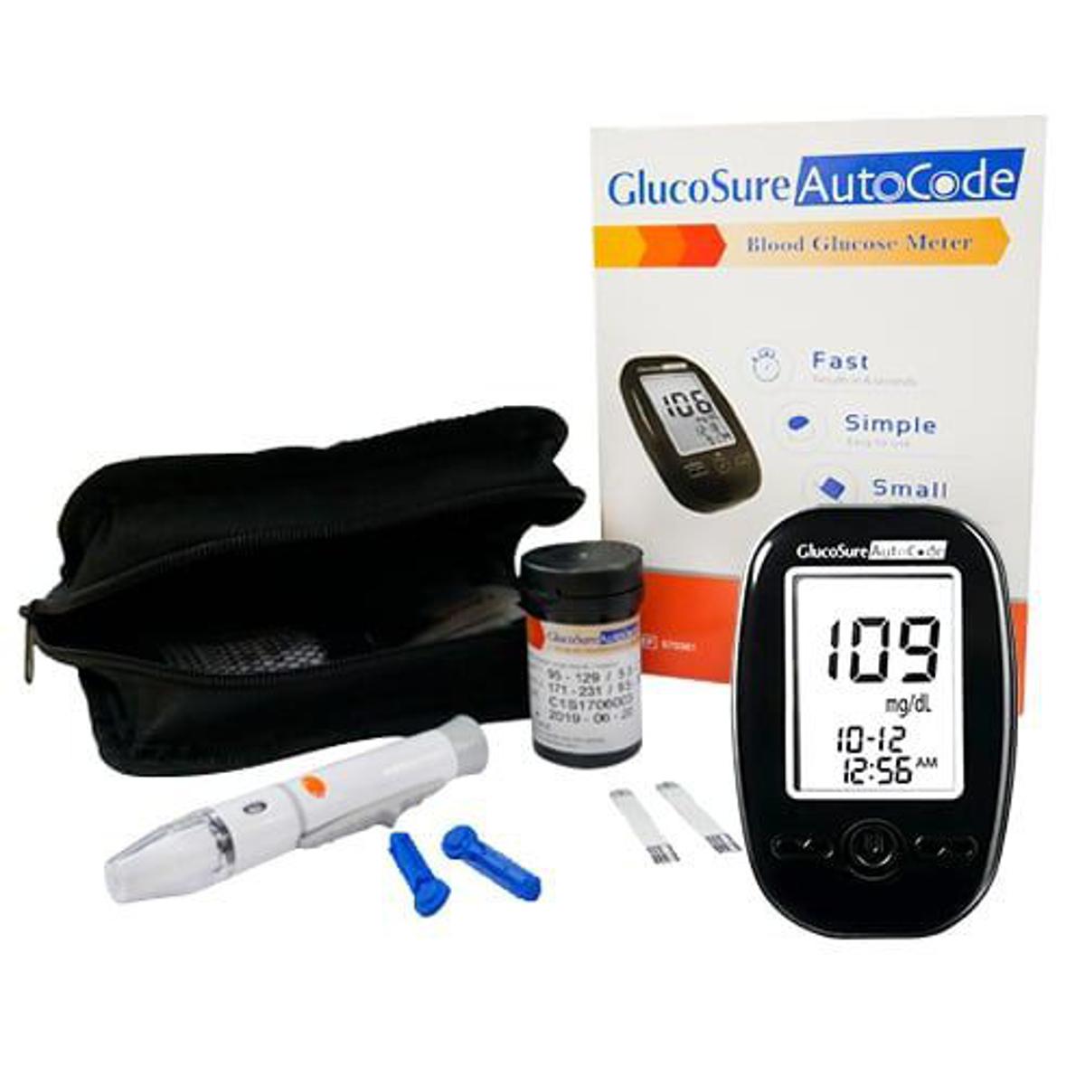 GlucoSure AutoCode Blood Glucose Monitoring System with 10 Blood ...