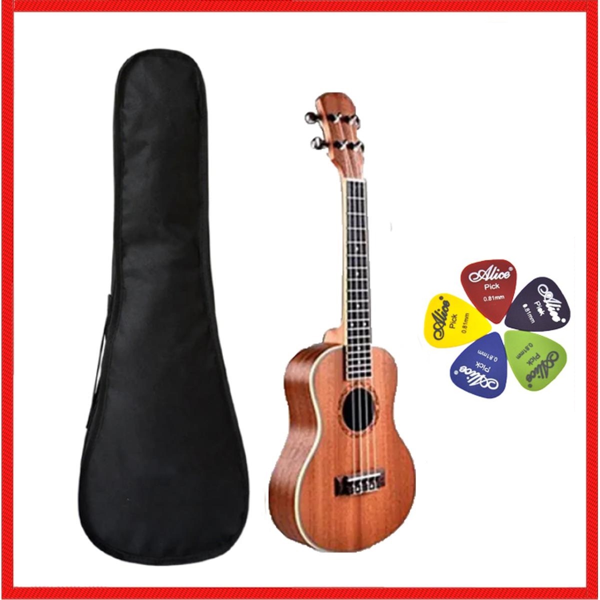26 Mahogany Ukulele Guiter Acoustic 4 String Guitar Hawaii Soprano ...