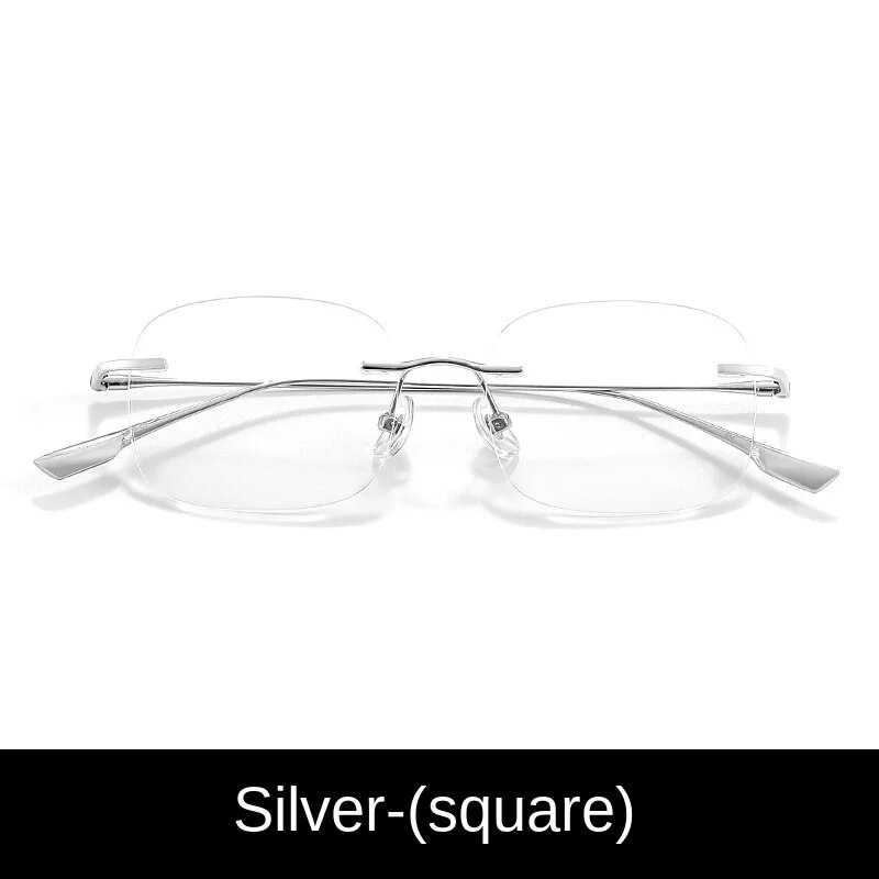 Ultra-Light Pure Titanium Glasses Frame For Men Women Rimless Gold Wire ...