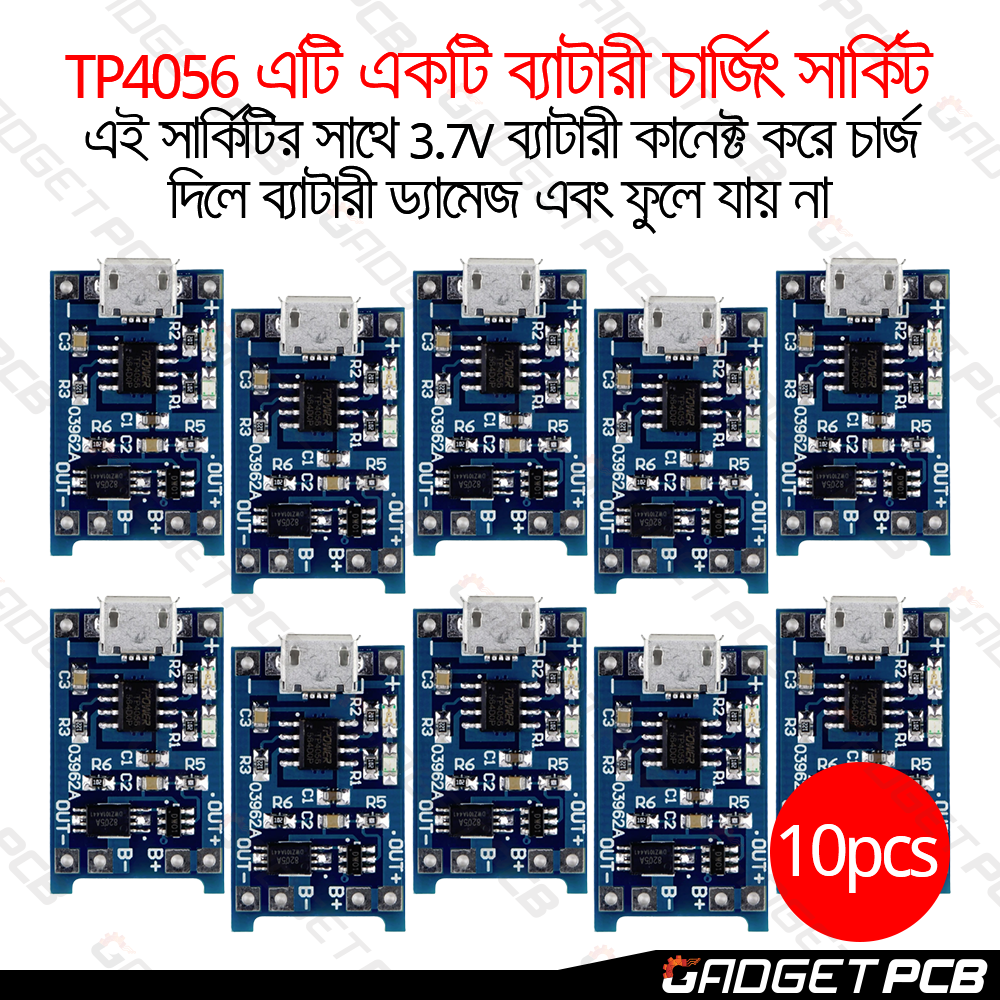 5/10/PCS TP4056 Charging Module 5V 1A Micro USB Port Battery 3.7V 4.2V ...