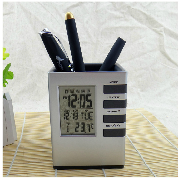 Digital Watch - Wall Clock with Exclusive Design Temperature Show Pen ...