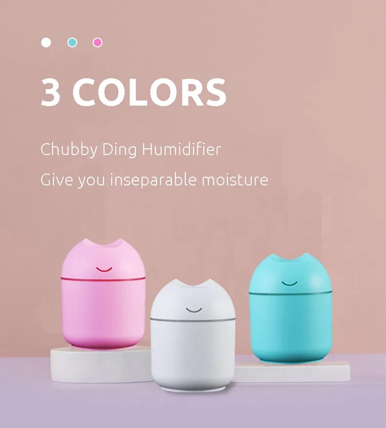 Electric Air Humidifier Mini Ultrasonic With LED Light USB Essential ...