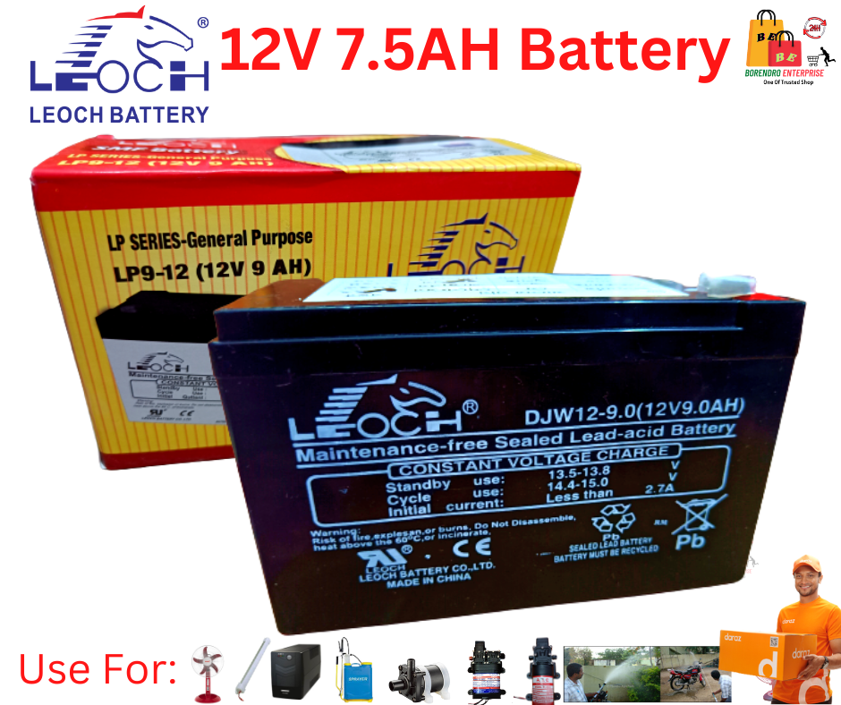 Leoch 12V 9Ah Battery / Leoch12V 9AH Sealed Lead Acid Battery / 12 VOLT ...