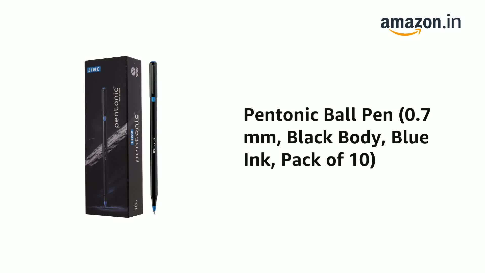 Pentonic LINC Ball Point Pen (0.7 mm, Blue Ink, Pack of 10