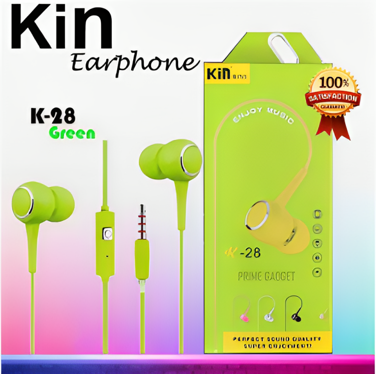 KIN K28 Earphone Buy 1 Get 1 Free Stylish Stereo In-Ear Headphone with Balanced sound quality ...
