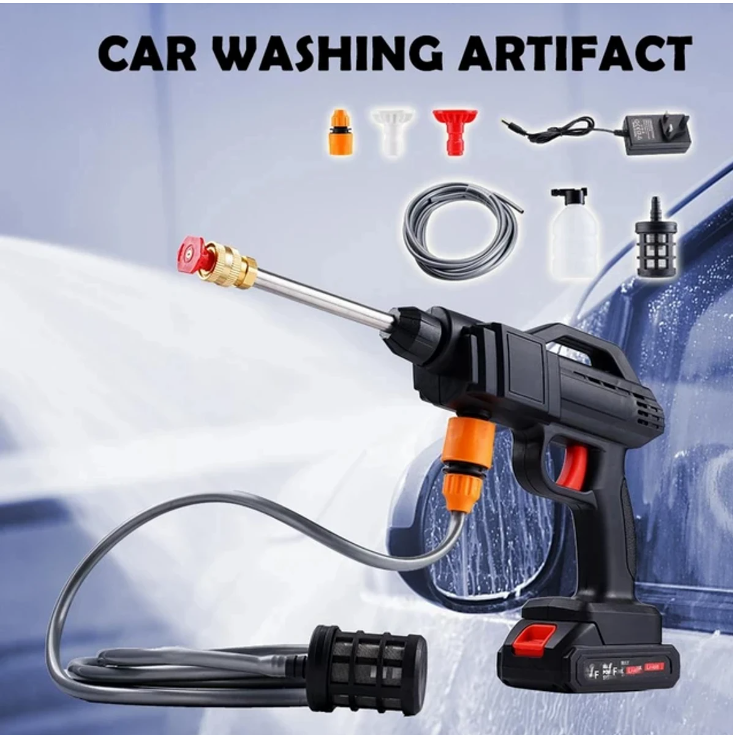 RECHARGEABLE CORDLESS HIGH PRESSURE CAR WASHER GUN | Daraz.com.bd