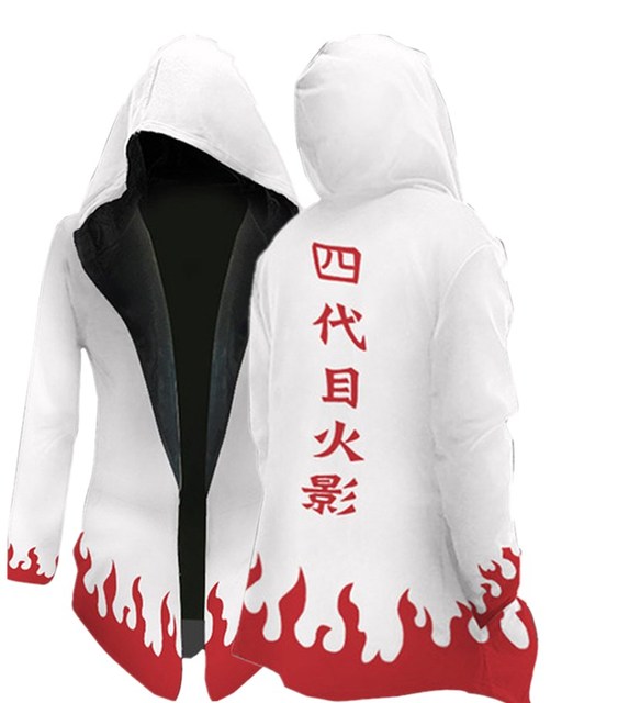Anime Namikaze Minato Cosplay Jacket Trench Robe akatsuki Cloak ...