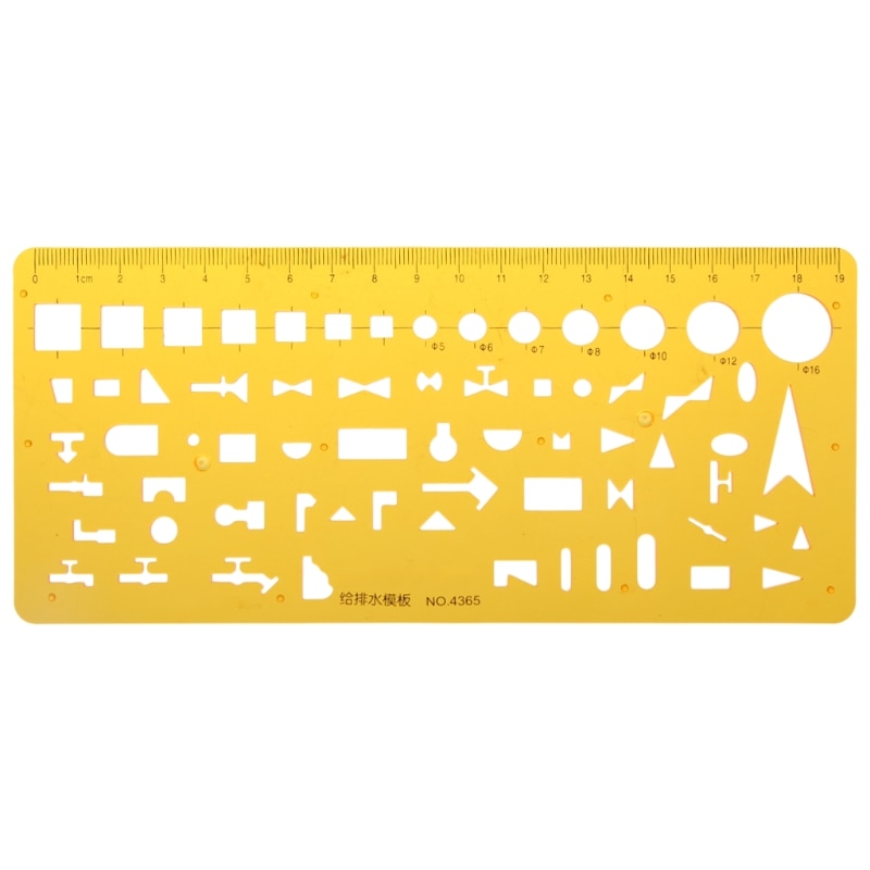 Durable K Resin Military Drawing Template Drafting Ruler Stencil ...