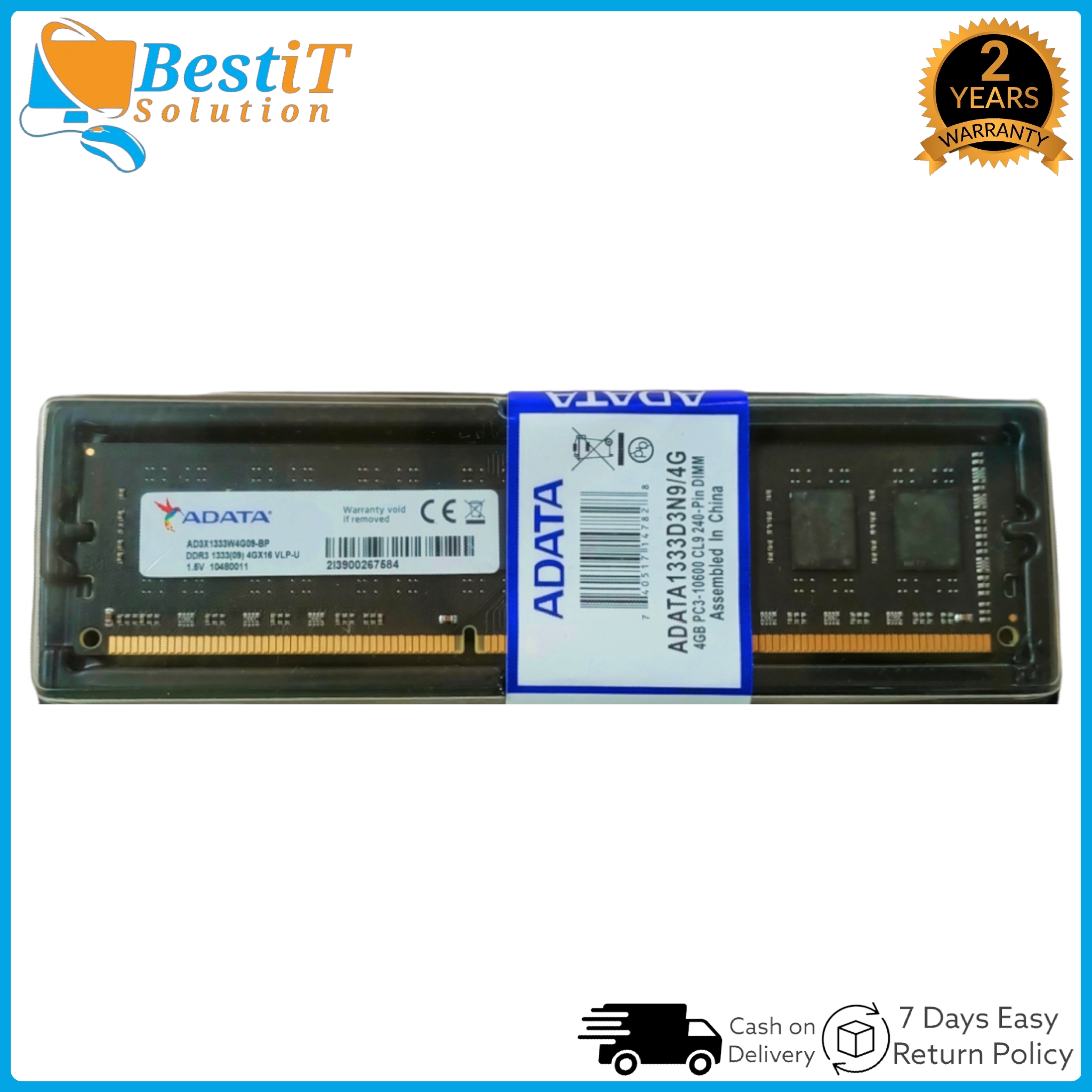 ADATA DDR3 4GB 1333MHz Desktop Ram With 2Year Warranty | Daraz.com.bd