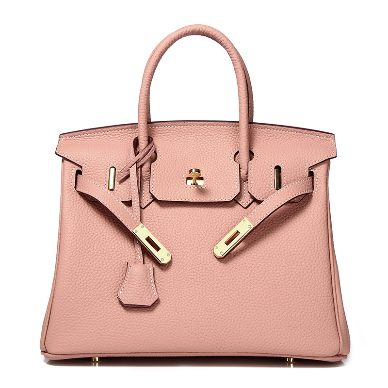 Shoulder Cowhide Mini Birkin Bag Fashion Women's Bag Litchi Pattern ...