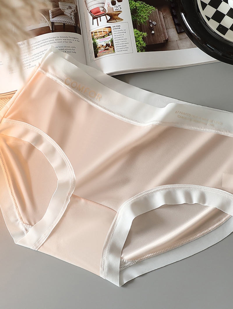 Skin-friendly Girl's Ice Silk Underwear Sweet and Comfortable Simple ...