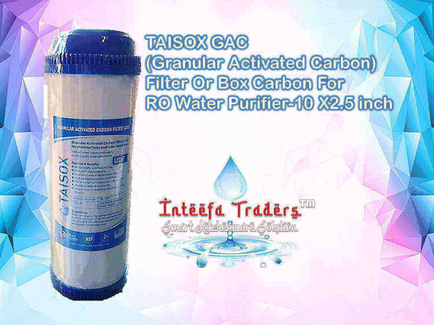 TAISOX GAC (Granular Activated Carbon) Filter Or Box Carbon For RO Water Purifier-10 X2.5 inch ...
