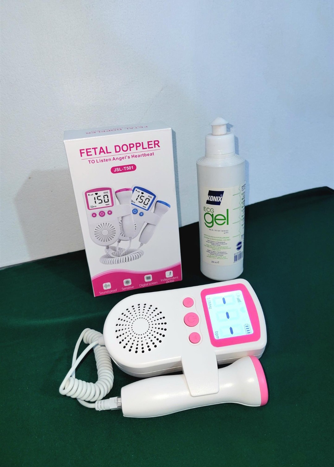 Fetal doppler Rate Monitor Baby Fetal Sound Heart Detector LCD Display ...