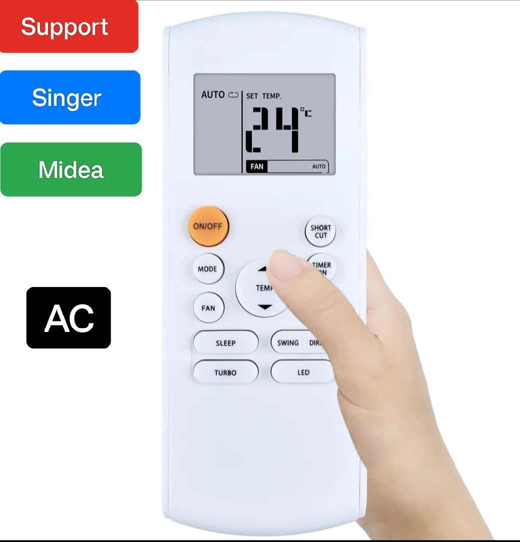 Air-Conditioning Remote Control For Singer, Midea Ac