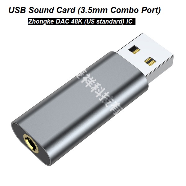 USB Audio Adapter Sound Card - USB to 3.5mm Headphone and Mic Converter ...
