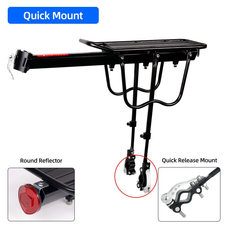 Deemount Bicycle Luggage Carrier Cargo Rear Rack Shelf Cycling Bag ...