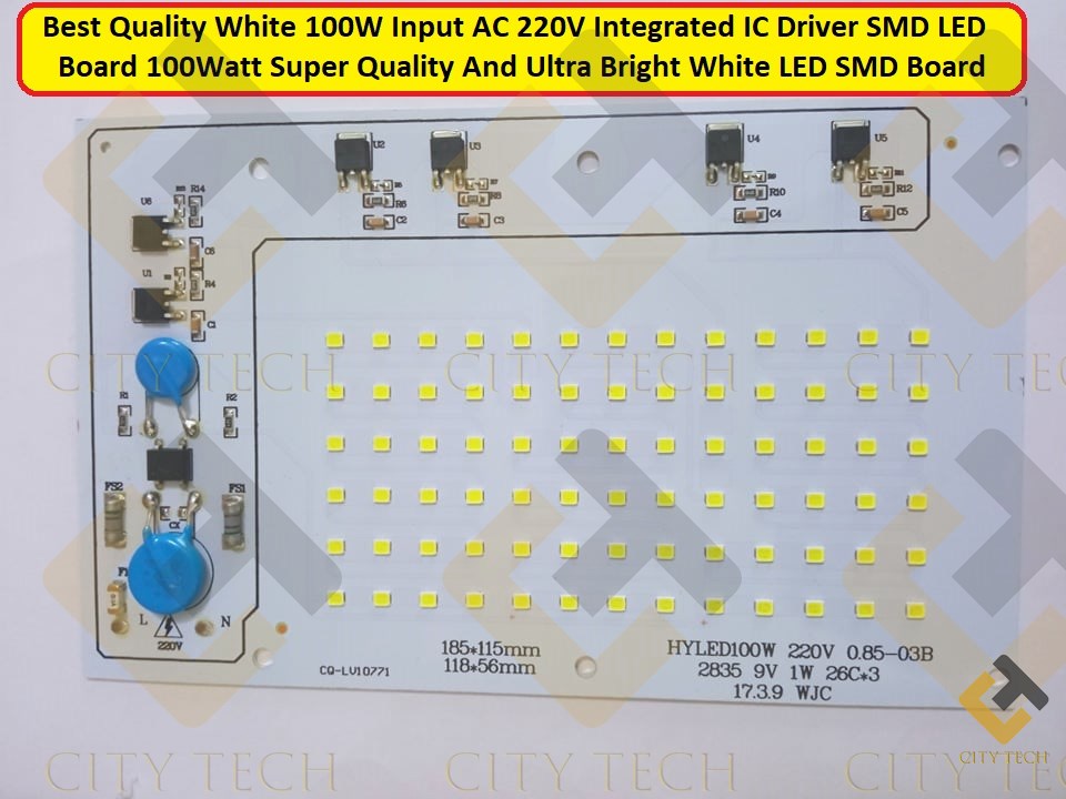 Best Quality White 100W Input AC 220V Integrated IC Driver SMD LED Board 100Watt | Daraz.com.bd