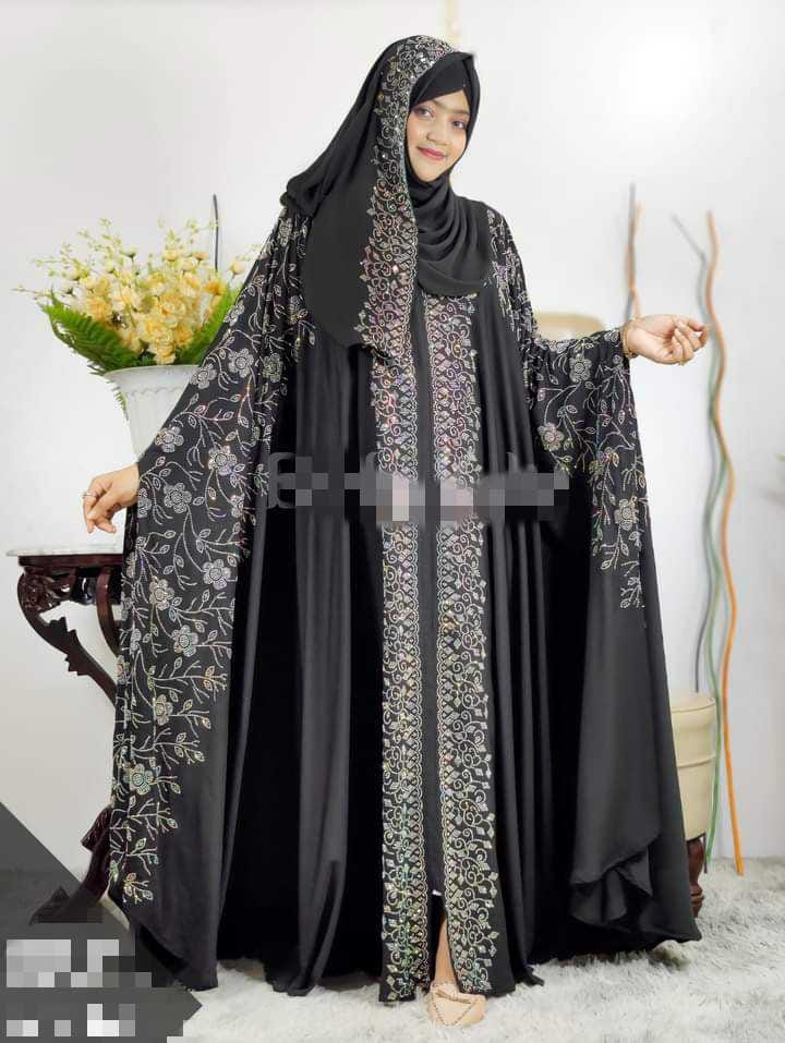 Borkha Muslime Wear Kuchi Gown Borkha Dubai Cherry Georgette For Girls ...