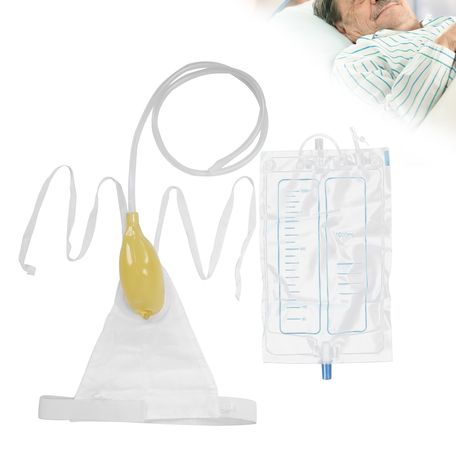 Male Urination Device Men Urinal Comfortable Bedridden Urine Bag for ...