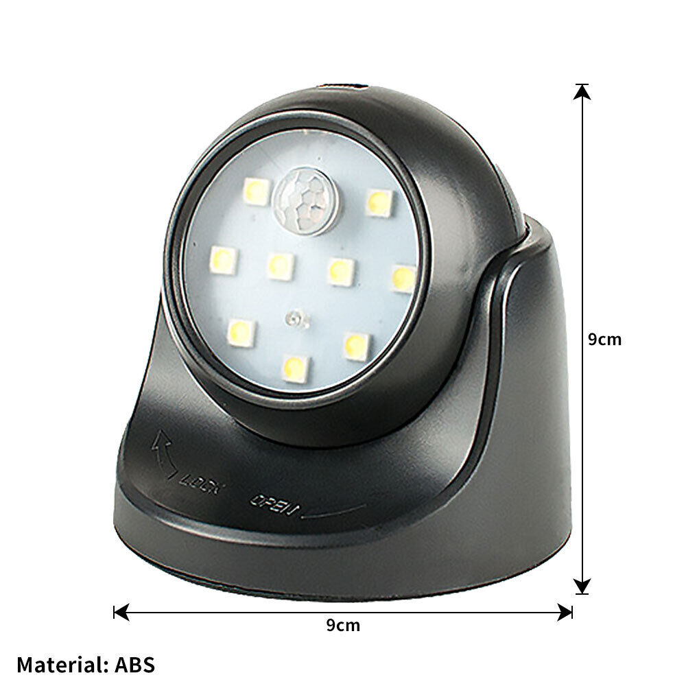 360Battery Operated Indoor Outdoor Garden Motion Sensor Security LED ...