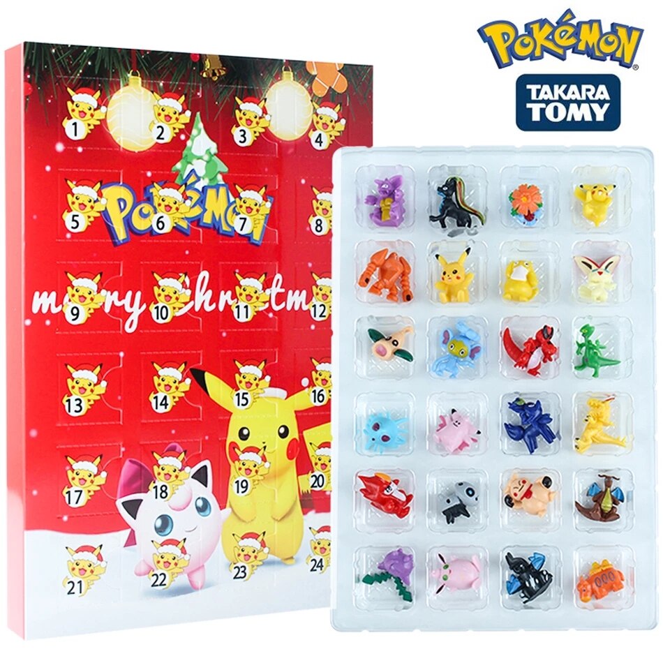 24Pcs Set Pokemon Figure Blind Box Gift Kawaii Pikachu Anime Figural ...
