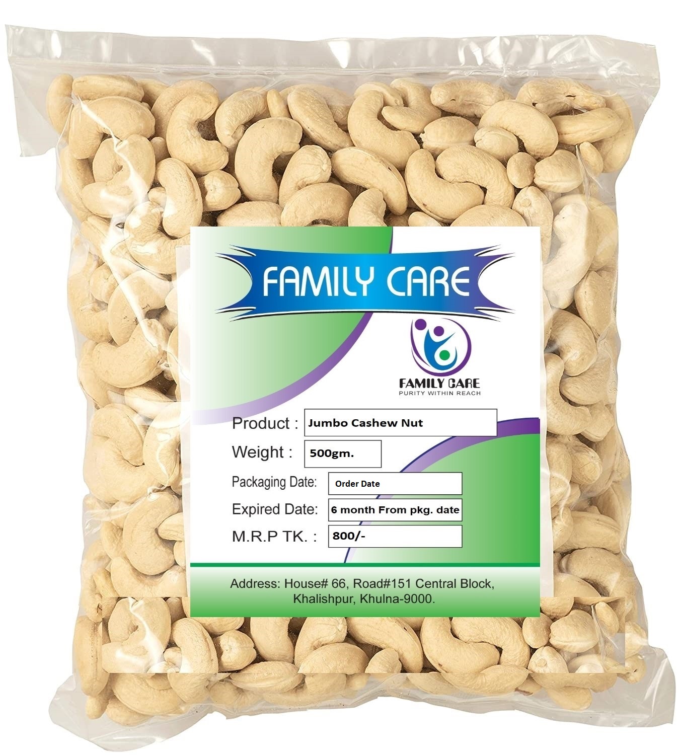 Jumbo Cashew Nut (Kaju Badam) - 500Gm (Big Size) | Daraz.com.bd