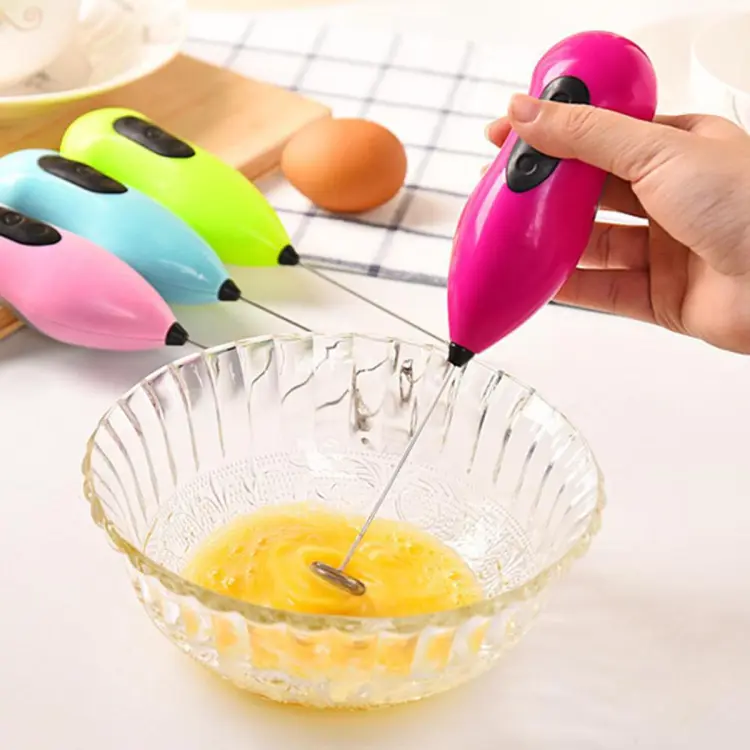 Electric Hand Mixer, Battery Operated Whisk Beater Foam Maker for ...