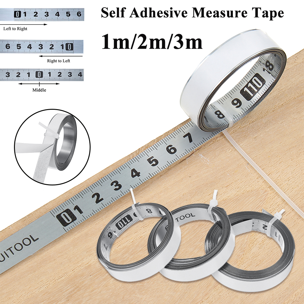 1-5m Stainless Steel Miter Track Tape Measure Self Adhesive Metric ...