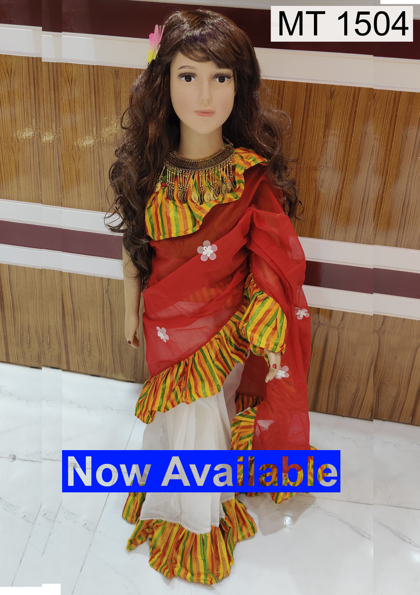 Fashionable and Trendy Tangail Tat Baishakhi Special White and Red ...