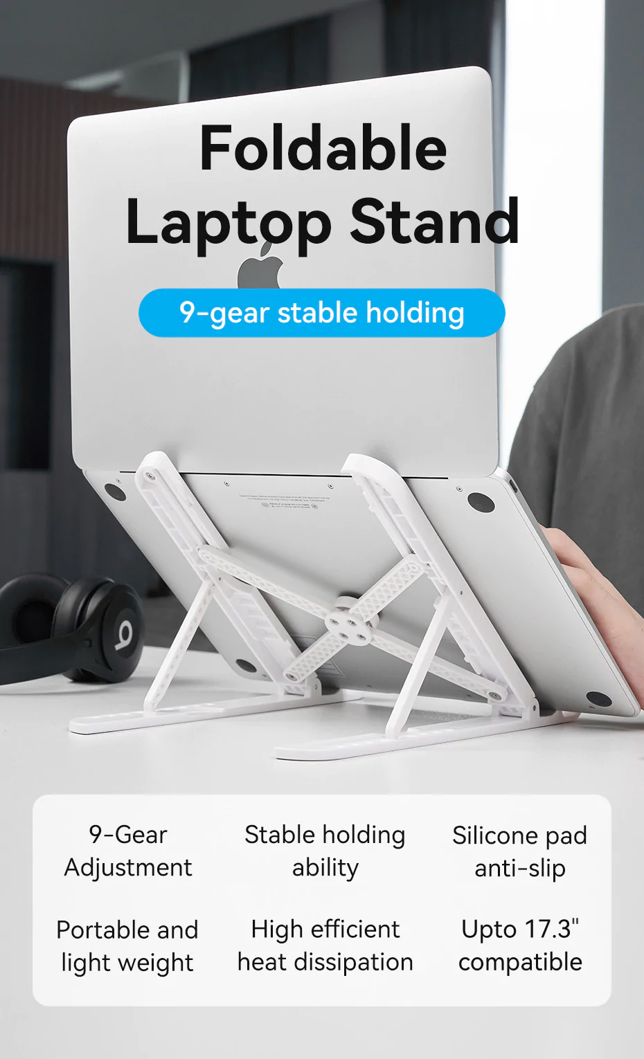 Vention KDNW0 Laptop Stand - Foldable Stand - 9 Gear Adjustment ...