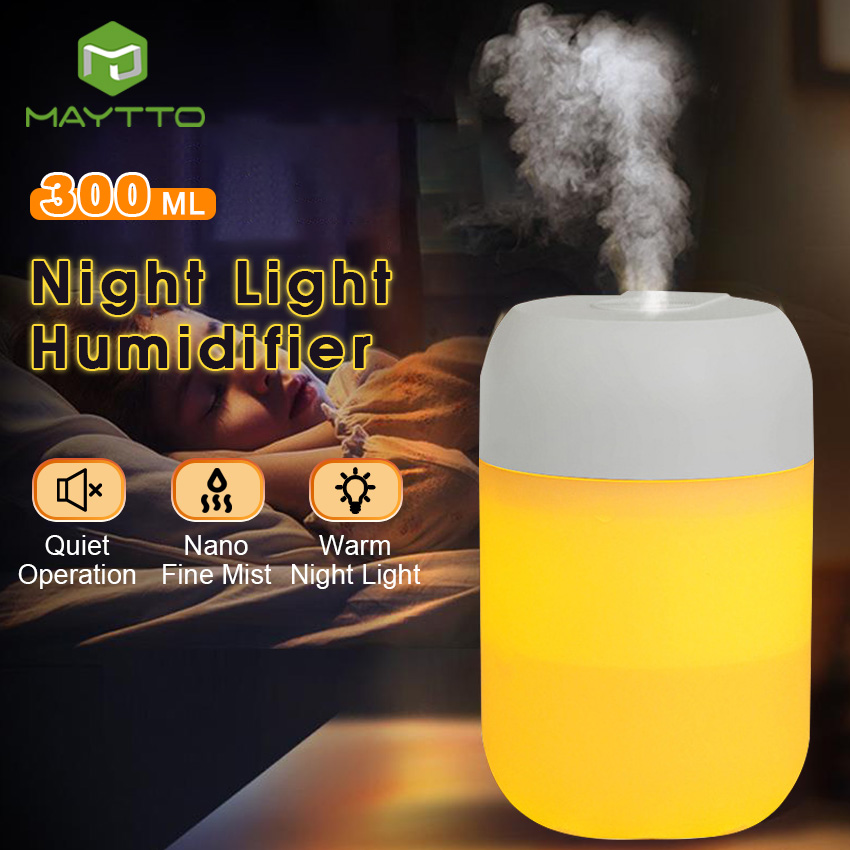 Maytto Air Humidifier Mini Night Light Portable Mist Sprayer USB ...