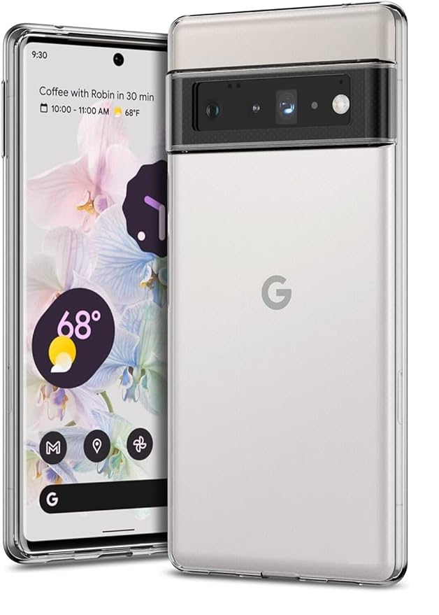 Google pixel 6 pro Flexible Clear Transparent Soft Tpu Back Case Cover