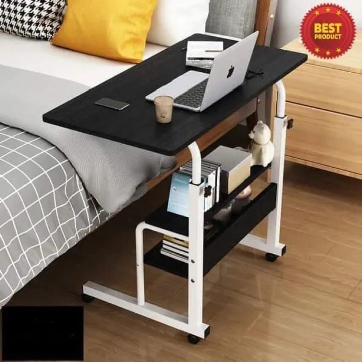 Double Layer Laptop Table Height Adjustable Movable Laptop Desk With ...