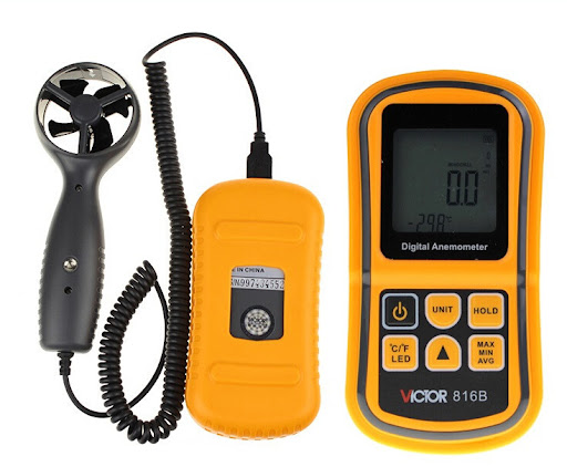VICTOR 816B Digital Anemometer Air Wind speed Temperature measure Meter ...