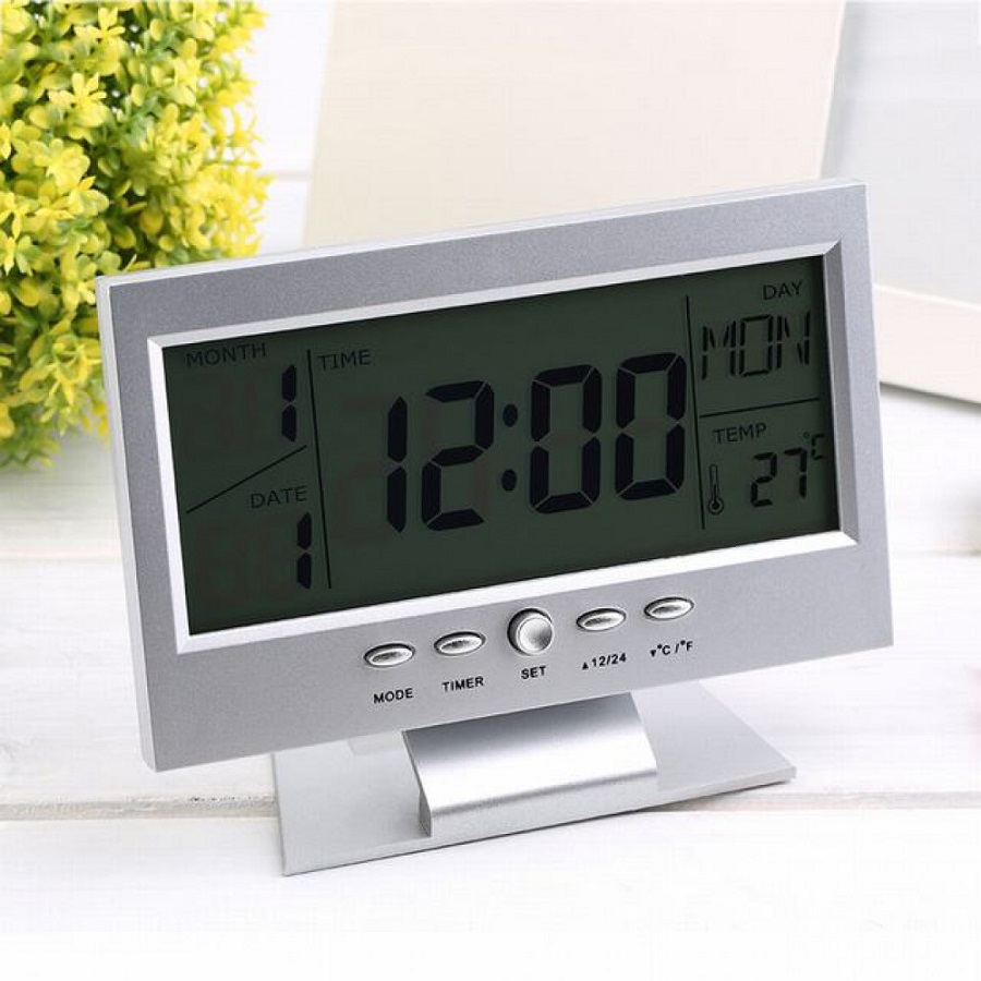 °C/°F Multifunctional LCD Digital Temperature Humidity Meter Clock ...