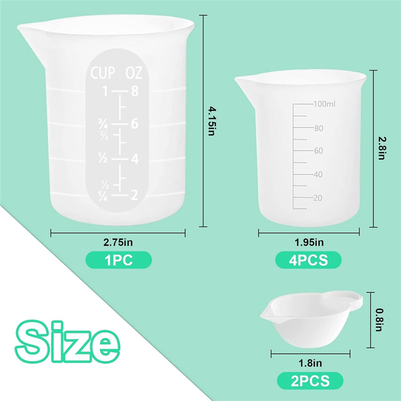 7pcs Silicone Measuring Cups Kits | Daraz.com.bd